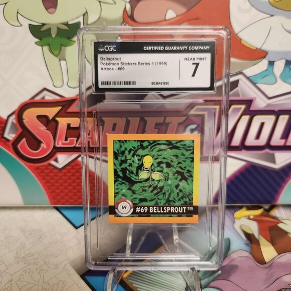 Pokemon | Toys | Pokemon Artbox Series Bellsprout 69 Sticker Cgc 7 ...